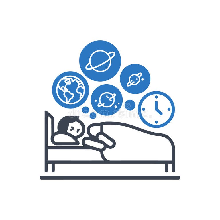 Person Thinking while Sleeping Icon Stock Vector - Illustration of icon ...