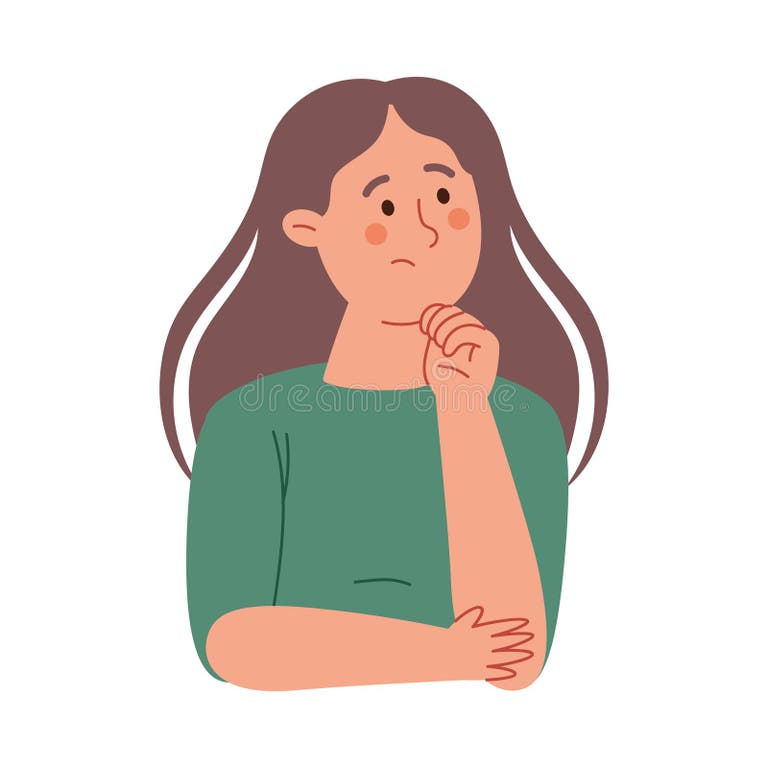 Person Thinking Uncertain Doubtful Stock Vector - Illustration of ...