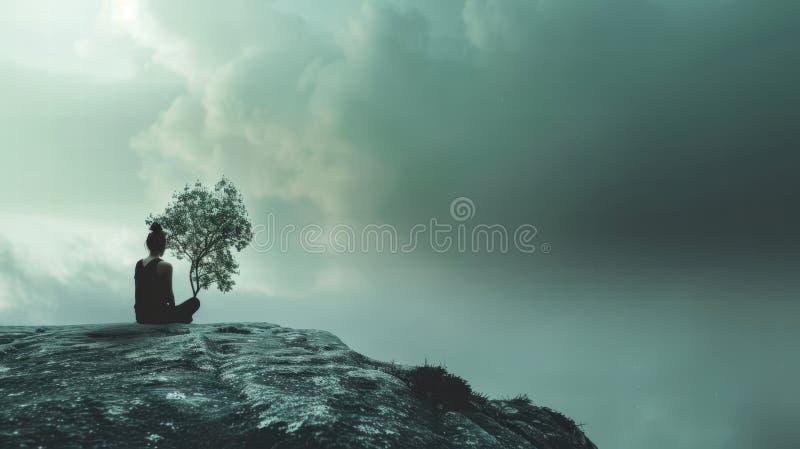 A Person in Thought, Symbolizing Inner Exploration and Deep ...