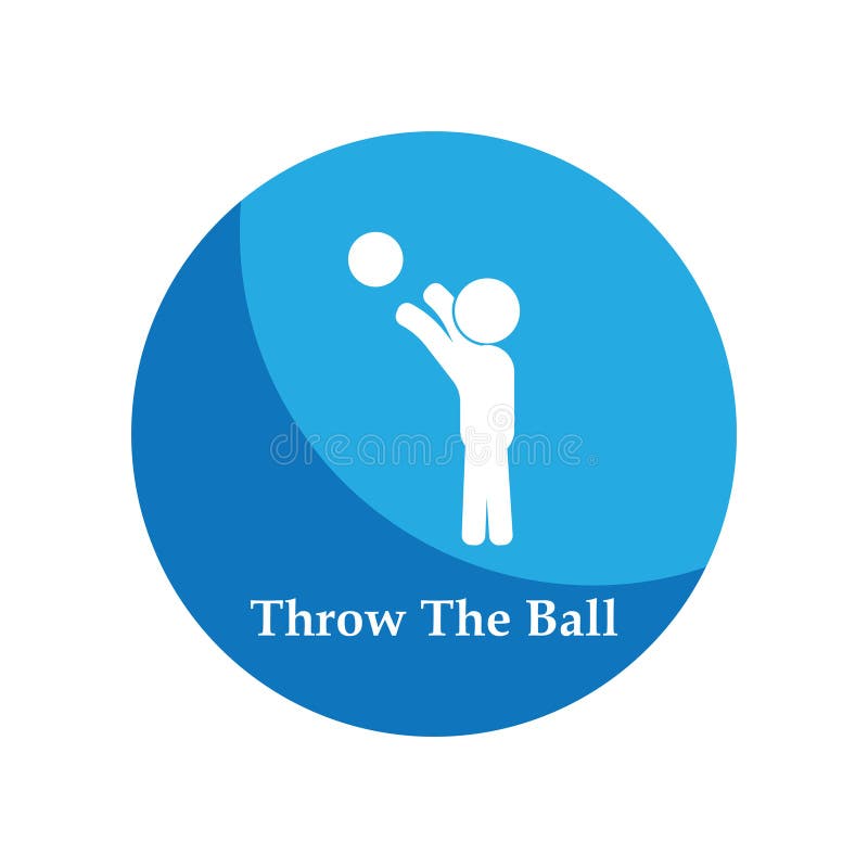 Person Throwing Ball Icon Vector Stock Vector - Illustration of color ...