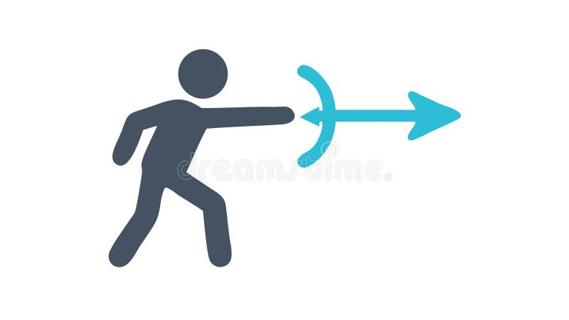 Person Throwing Object Icon for Sports and Action, Vector Design ...