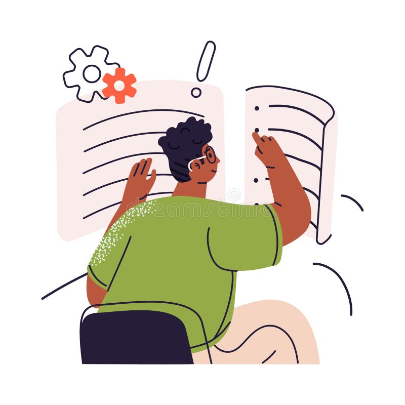 Person with To-do List, Planning and Organizing Work. Man Analyzing ...