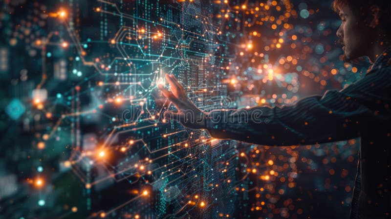 A Person is Touching a Digital Screen with Their Finger for an Event ...