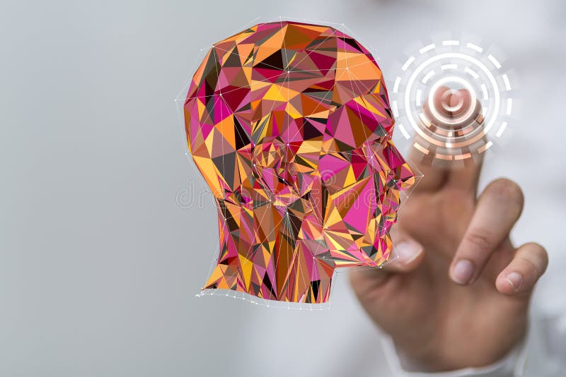 Person Touching a Virtual Projection of a Human Head - Frame of Mind ...