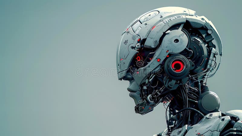 A Person Transformed into a Cyborg, with Cybernetic Implants Visible on ...