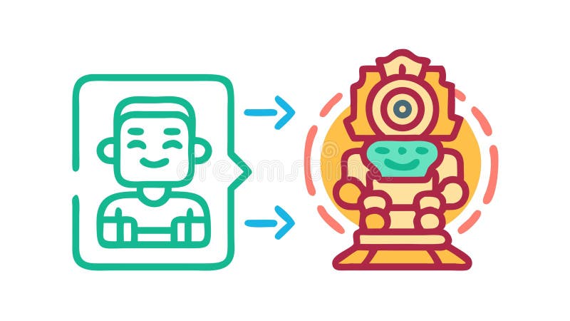 Person Transforming into Ancient Statue, Evolution of Culture, Vector ...