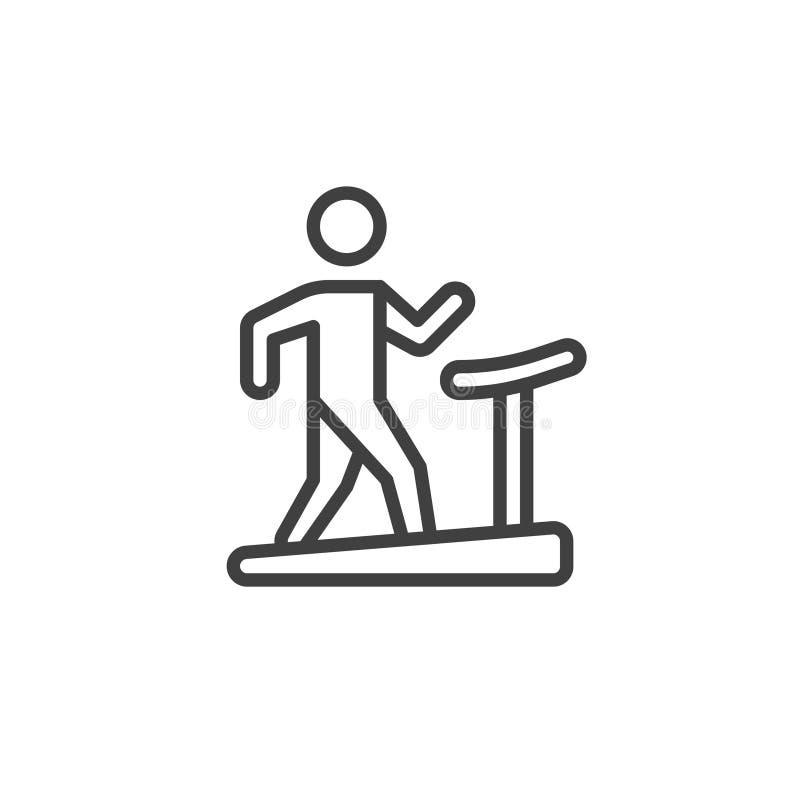Person on a Treadmill Line Icon Stock Illustration - Illustration of ... Person on a Treadmill Line Icon Stock Illustration - Illustration of ...