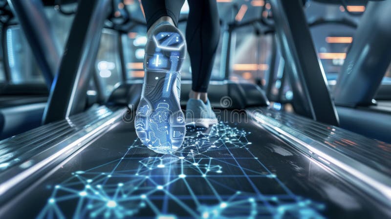 A Person on a Treadmill with Their Digital Twin Avatar Running ...