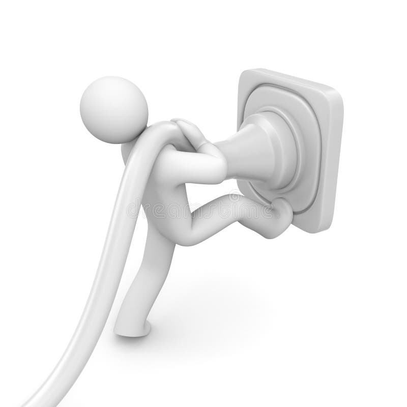 Remove Plug in after Use the Power Cord Stock Vector - Illustration of ...