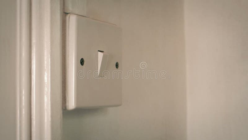 Light Switch Turned on or Off Closeup Stock Video - Video of late ...