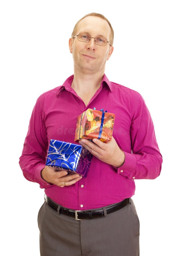 Person with Two Colorful Gifts Stock Photo - Image of bribe, children ...