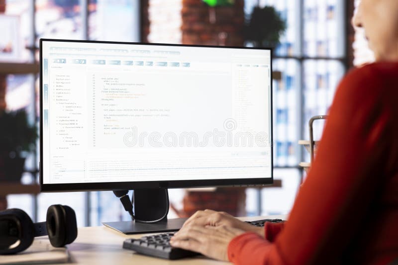 Person Typing on a Computer Keyboard, Businessman is Working in a ...