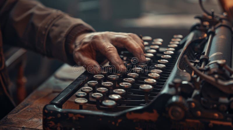 A Writer S Vintage Typewriter.AI Generated Image Stock Photo - Image of ...