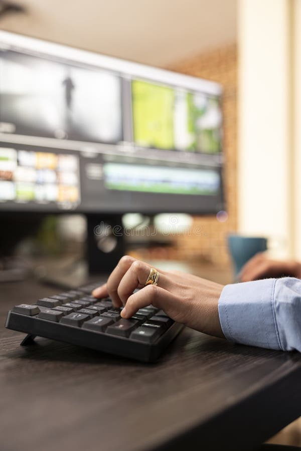 Person Typing on a Computer Keyboard Stock Image - Image of person ...