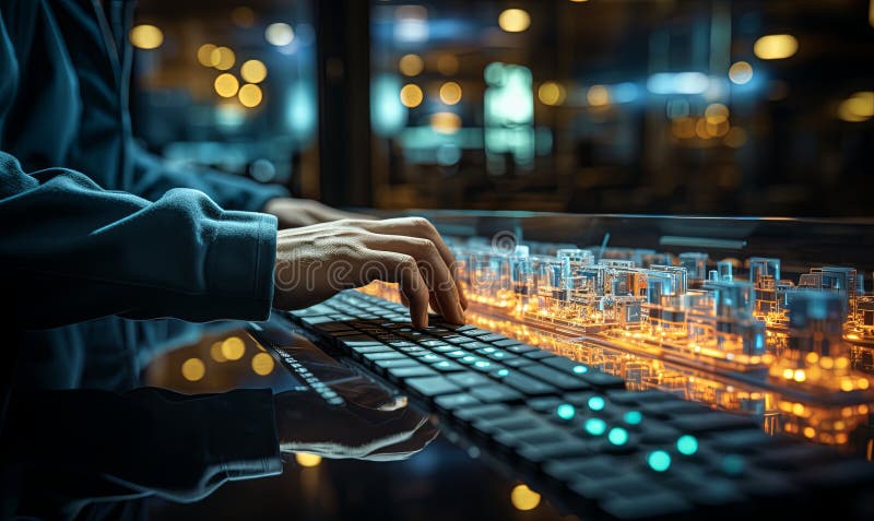 Person Typing on Computer Keyboard Stock Image - Image of office ...