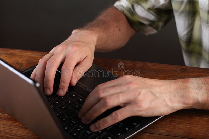Person Typing on a Computer Keyboard Standing Stock Photo - Image of ...