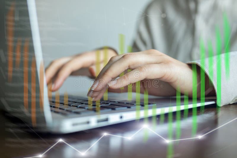 Person Typing Laptop Green Screen Concept Technology Productivity Using ...