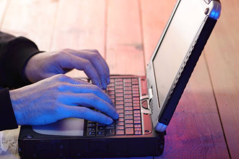 Person Typing on Laptop Keyboard Stock Photo - Image of writing, colors ...
