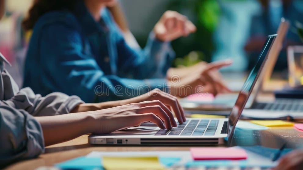 Person is Typing on a Laptop with Lines of Code Visible on the Screen ...