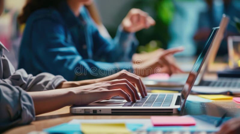 Person is Typing on a Laptop with Lines of Code Visible on the Screen ...