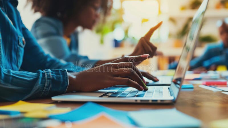 Person is Typing on a Laptop with Lines of Code Visible on the Screen ...