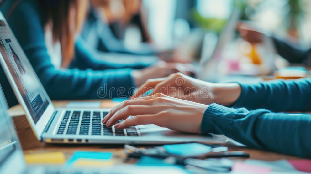 Person is Typing on a Laptop with Lines of Code Visible on the Screen ...