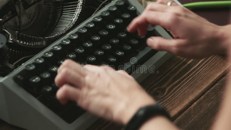 Person Working on Old Typewriter Stock Video - Video of equipment ...
