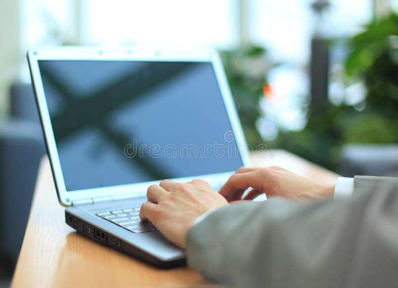 Person Typing on a modern stock photo. Image of email - 17843058