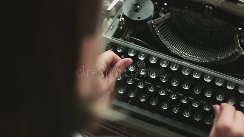 Person Typing on Old Typewriter Stock Footage - Video of person ...