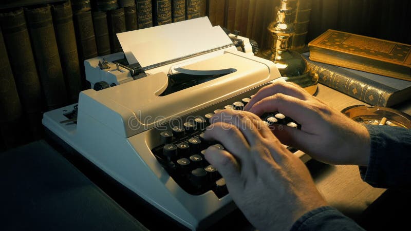 Person Typing and Taking Out Paper from Machine Stock Video - Video of ...