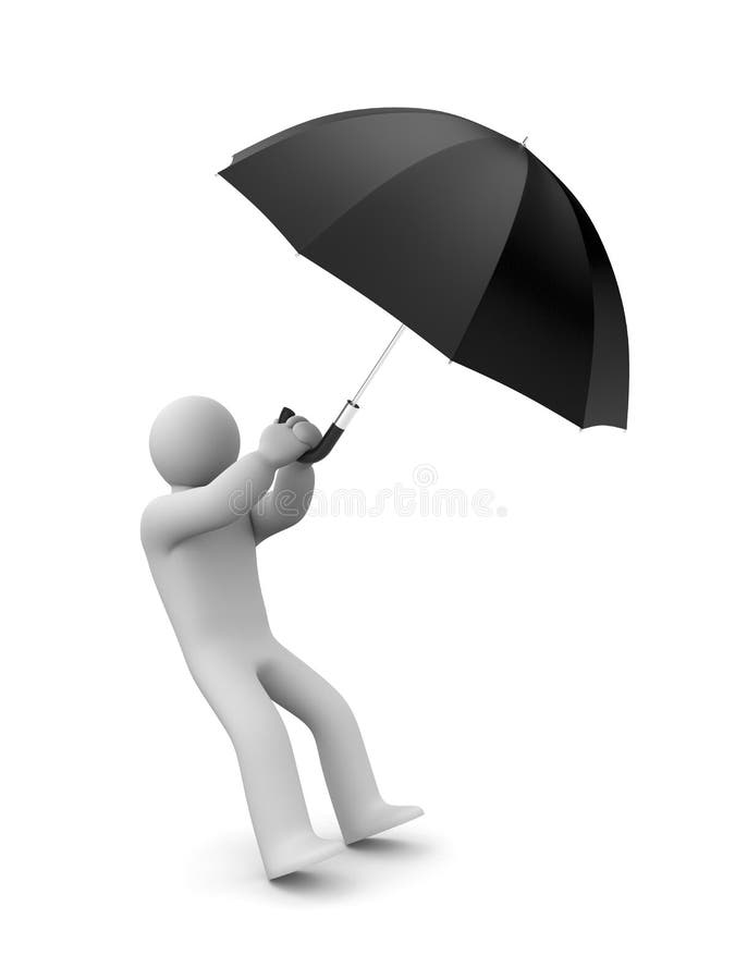 Person and umbrella stock illustration. Illustration of weather - 21484077