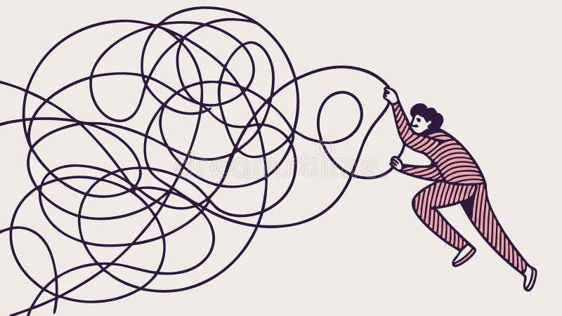 Person Untangling Complex Knot, Problem Solving and Challenge ...