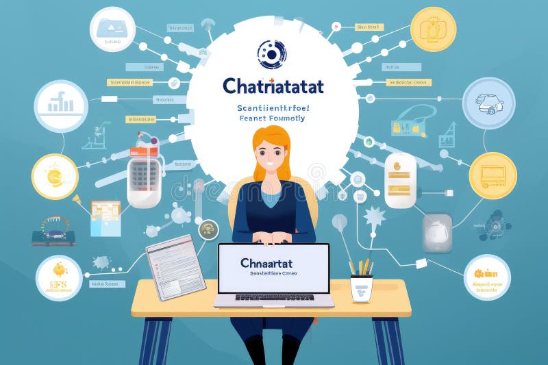 The Chatbot Helps the Student Find Information and Write an Essay Stock ...