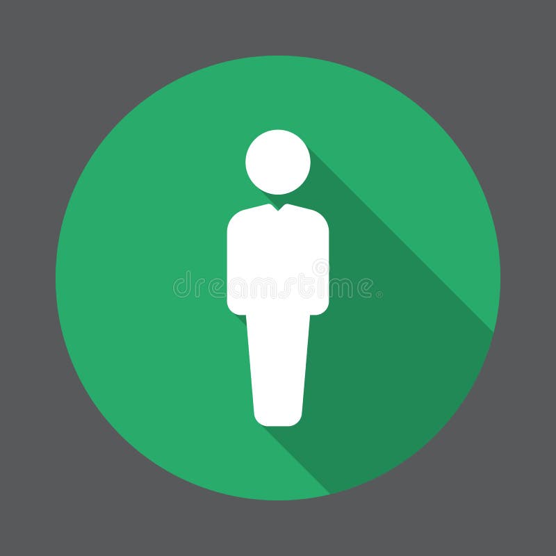 Person, User Flat Icon. Round Colorful Button, Circular Vector Sign ...