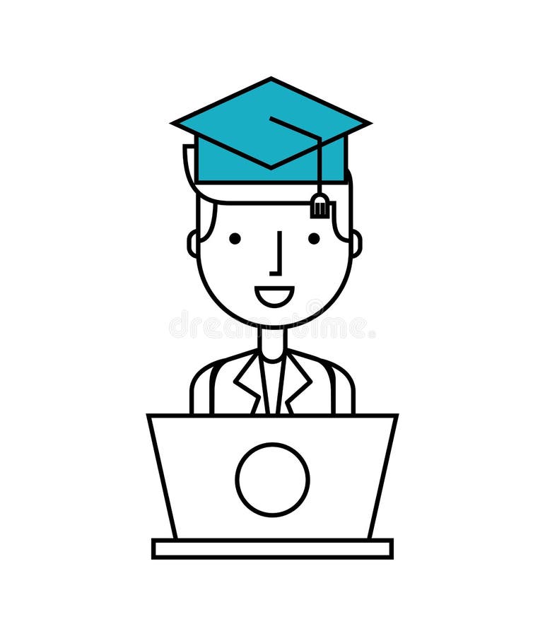 Person User Laptop Computer Stock Illustration - Illustration of ...