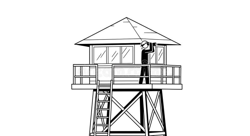 Watchtower Clipart Black White Stock Photos - Free & Royalty-Free Stock ...