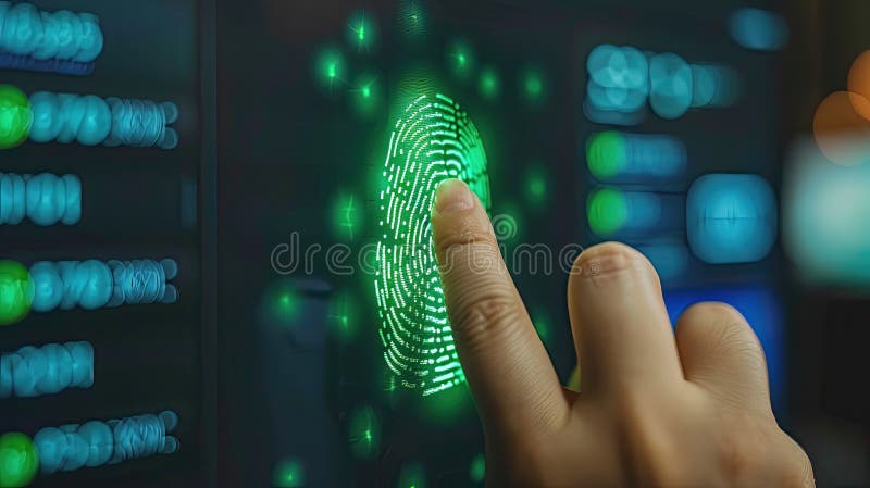 Finger Using Biometric Scanner Secure Access Stock Photos - Free ...