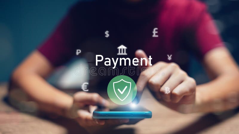 A Person is Using a Cell Phone To Pay for Something Stock Photo - Image ...