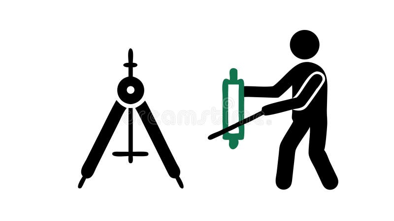 Person Using Compass and Ruler Geometry Design Icon, Vector Design ...