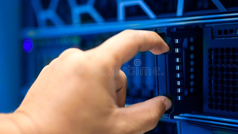 Person Using Computer Data Server Stock Photo - Image of mainframe ...