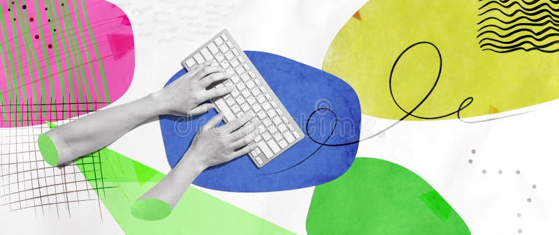 Person Using a Computer Keyboard Stock Photo - Image of keyboard ...