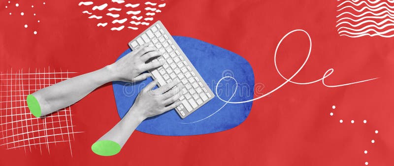 Person Using a Computer Keyboard Stock Photo - Image of digital, modern ...