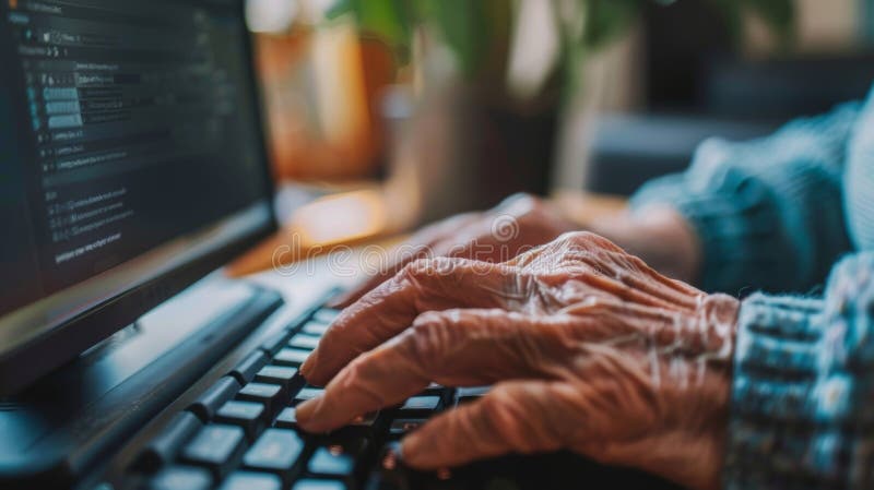 A Person Using a Computer To Complete Memory Exercises As Part of a ...