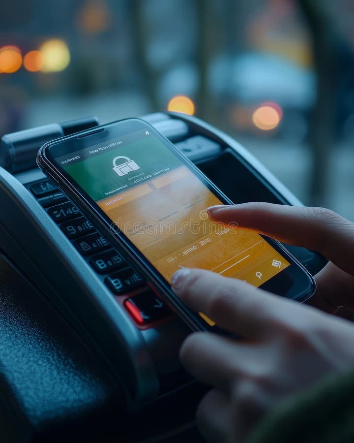 Mobile Payment Interface: Using Digital Wallet App Stock Illustration ...