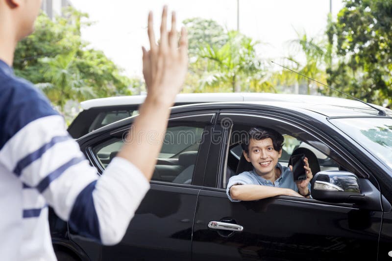 Person Using an E-hailing Service. Modern Life Stock Photo - Image of ...