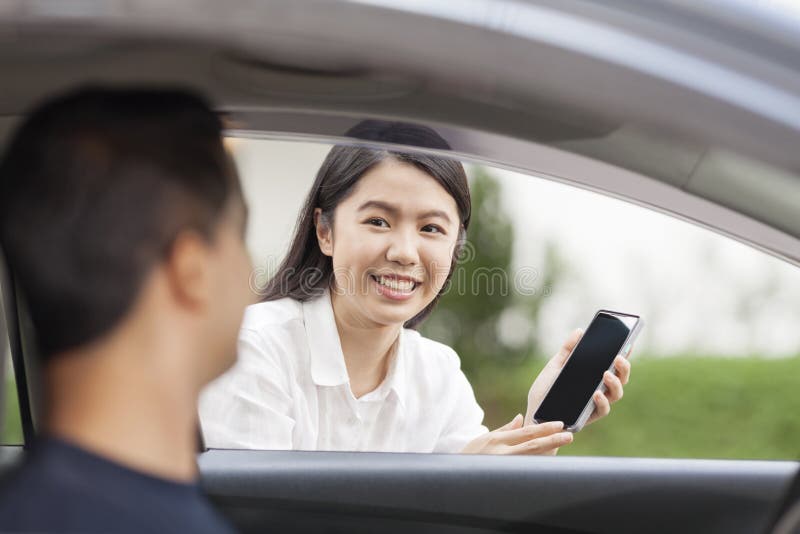 Person Using an E-hailing Service. Modern Life Stock Image - Image of ...