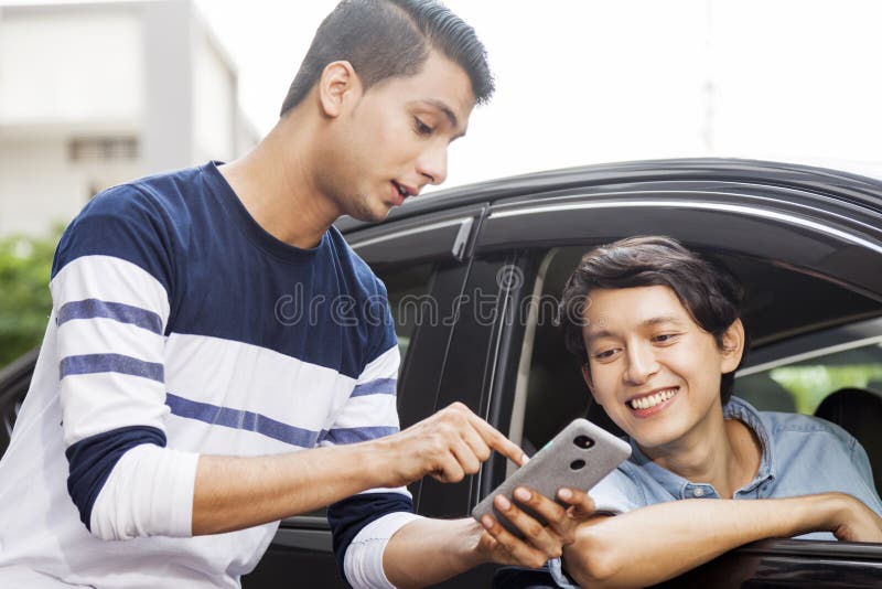 Person Using an E-hailing Service. Modern Life Stock Photo - Image of ...