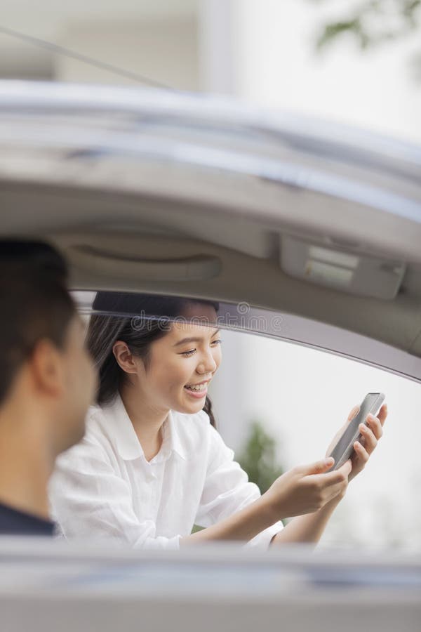Person Using an E-hailing Service. Modern Life Stock Image - Image of ...