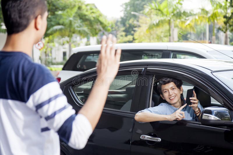 Person Using an E-hailing Service. Modern Life Stock Photo - Image of ...