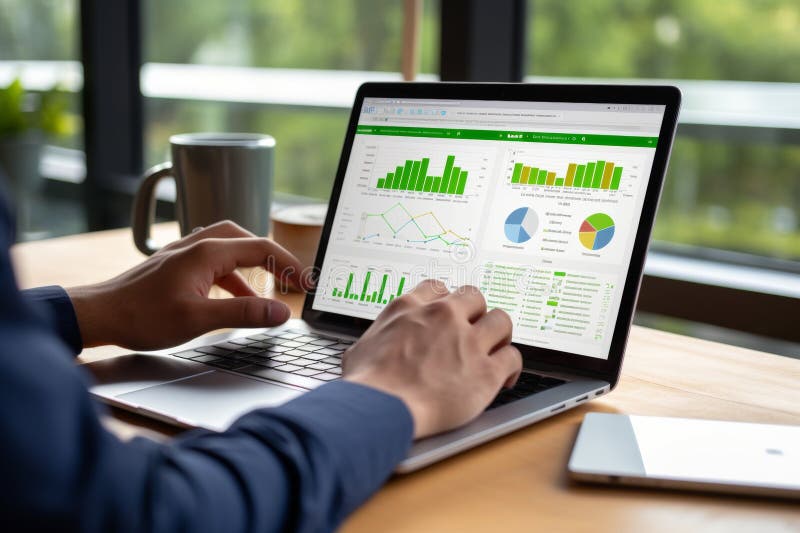 Person Using an Energy Performance App with Eco Friendly Symbols for ...